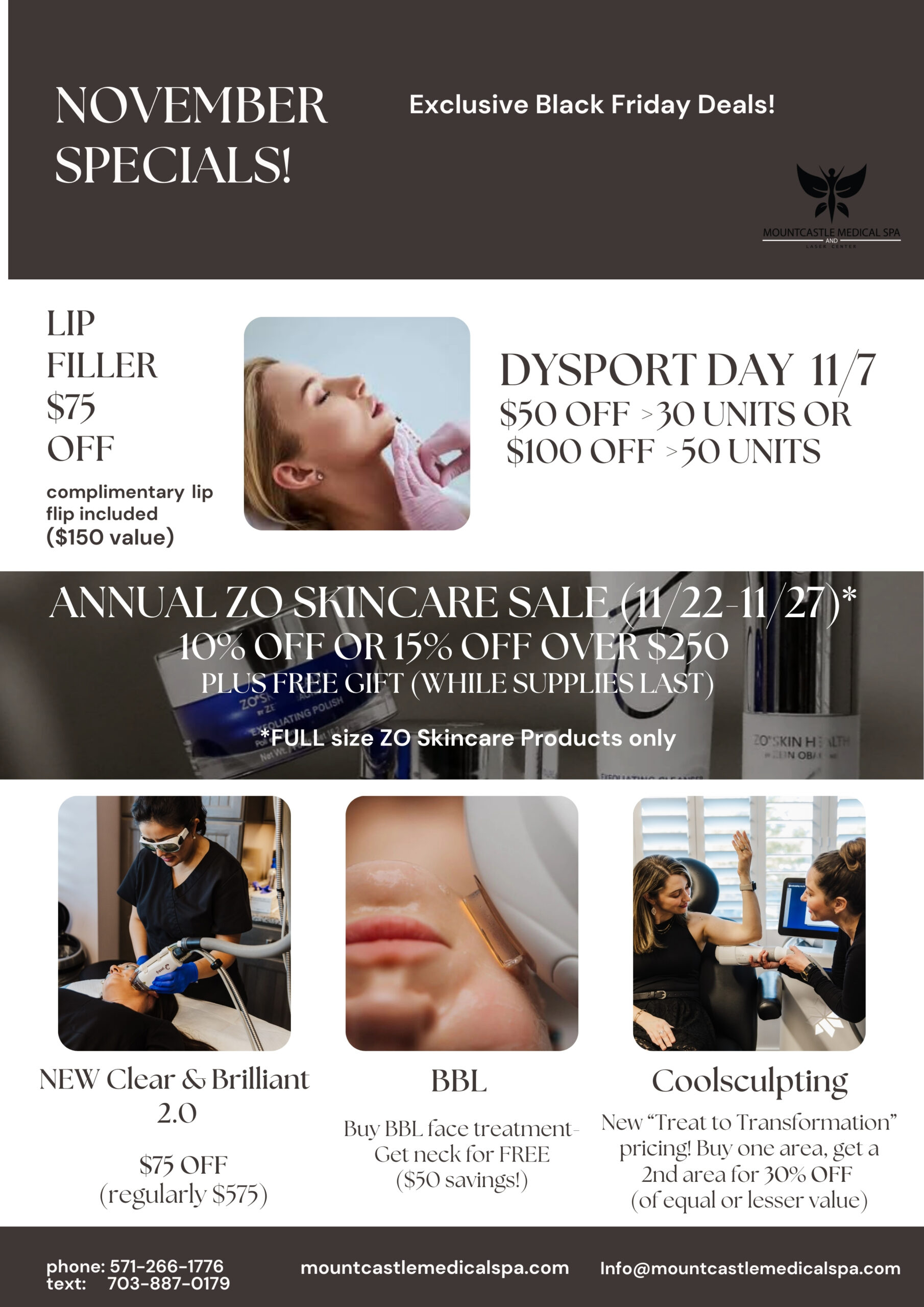 Specials in Northern Virginia - Mountcastle Medical Spa and Laser Center